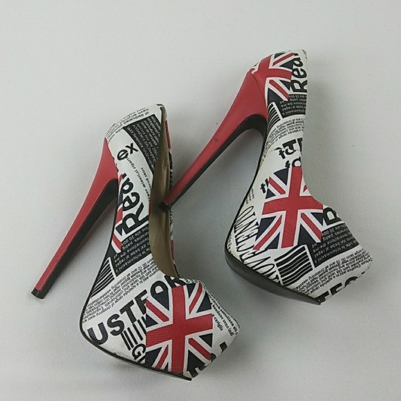 Bumper | Shoes | Bumper Platform Stiletto High Heel British Red | Poshmark